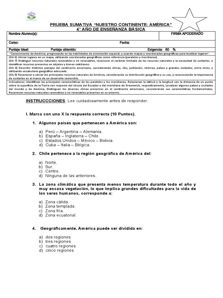 Evaluacion N2 Continente - America | PDF | Ecuador | Américas