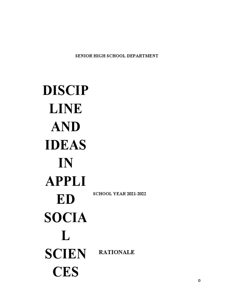 Applied Social Science Module | PDF | Social Sciences | Science