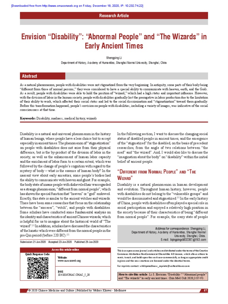 Envision "Disability" | PDF | Analects | Soul