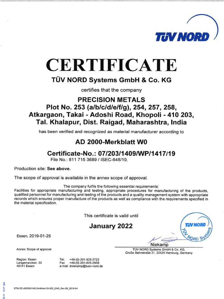 Ped w0 Certificate | PDF