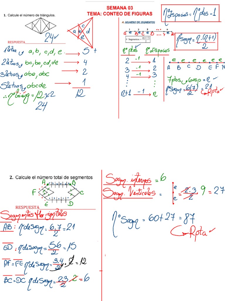 Solucionario - Semana #03 - RM - Conteo de Figuras | PDF