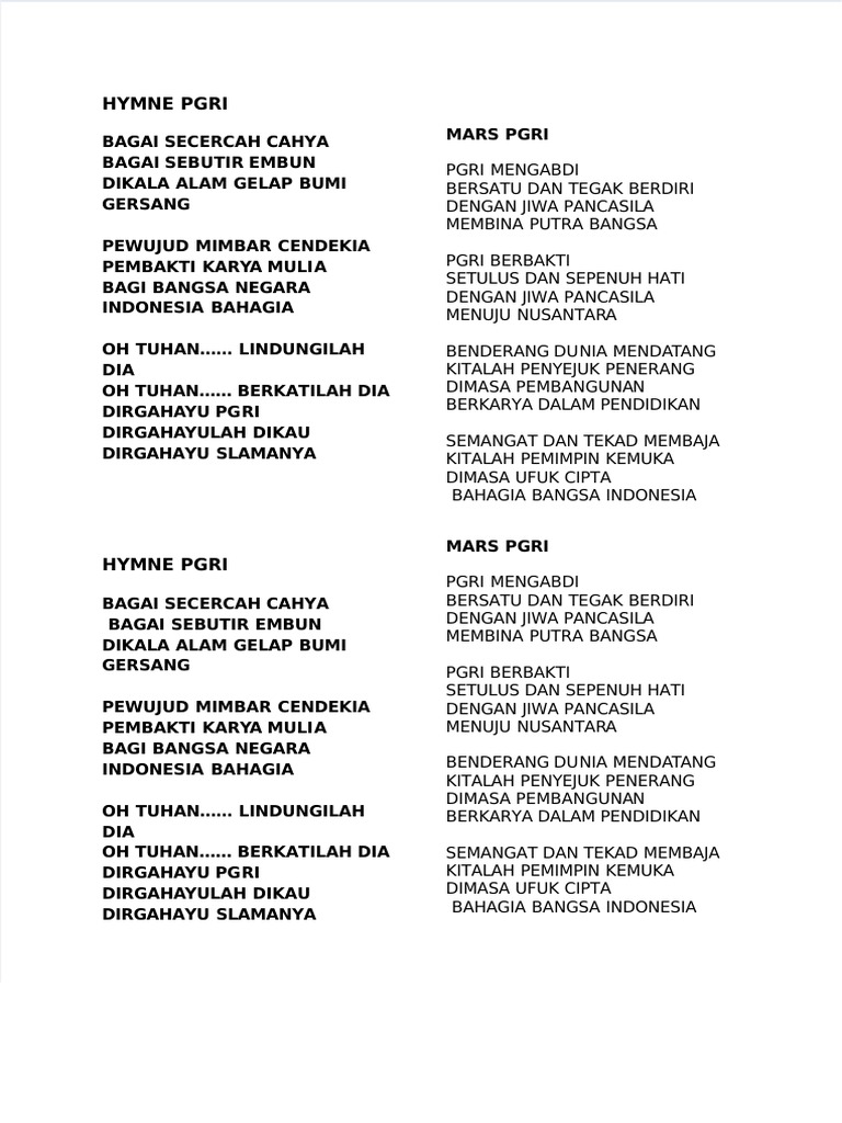 Hymne Pgri | PDF | Agama & Spiritualitas