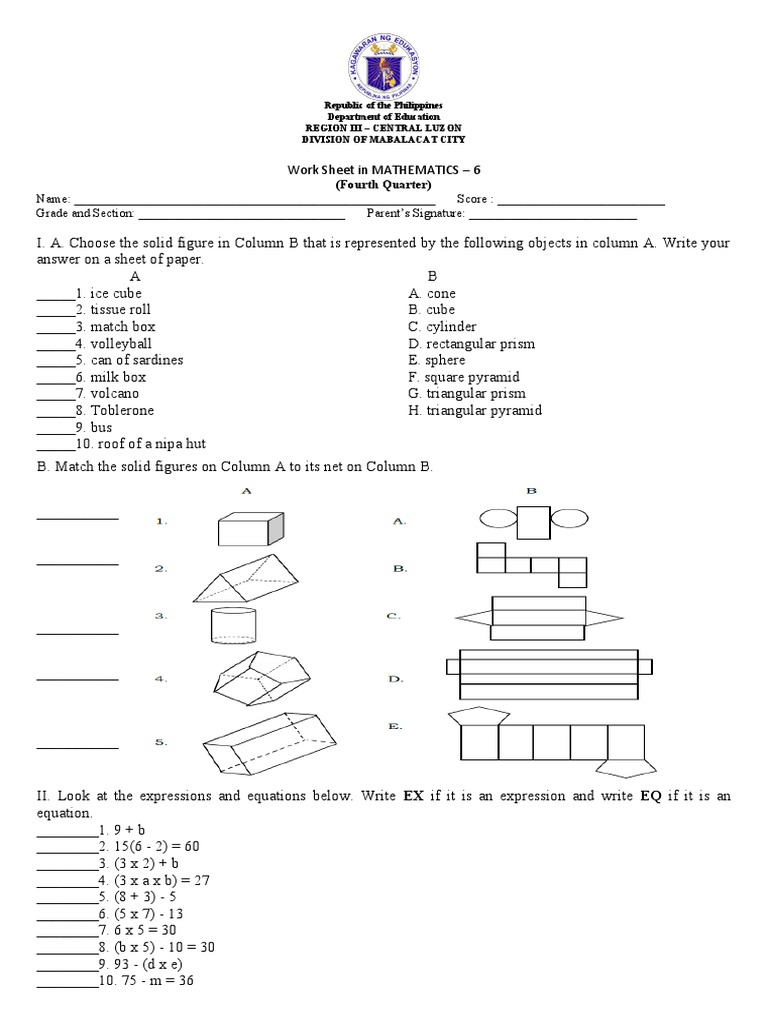 Worksheets 3 | PDF