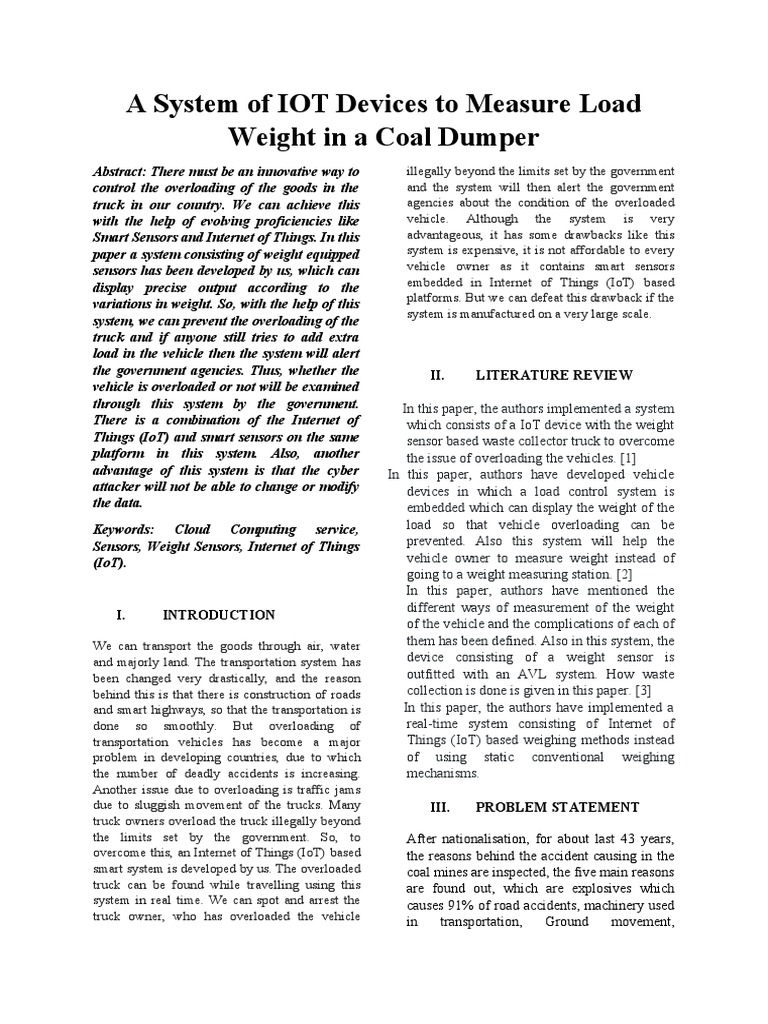 Mit Research Paper | Download Free PDF | Internet Of Things | Truck