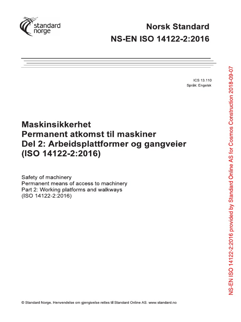 NS en Iso 14122 2 2016 | PDF