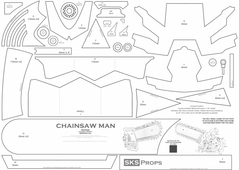 Chainsaw Man Template SKS Props | PDF