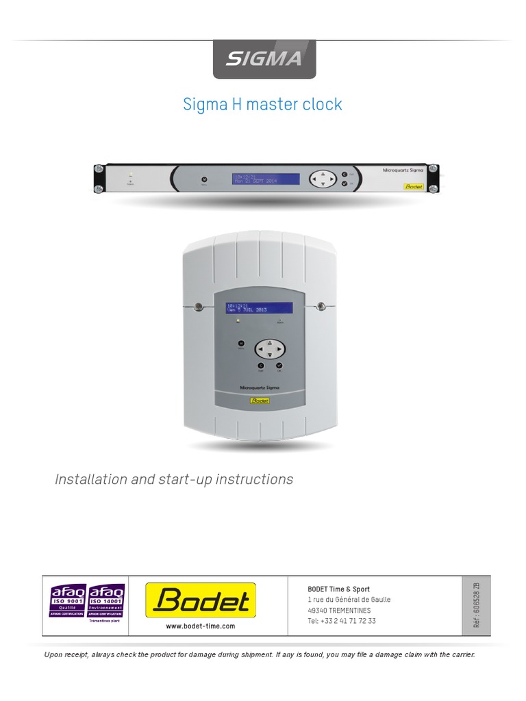 Sigma H Clock Installation Guide | PDF | Mains Electricity | Relay