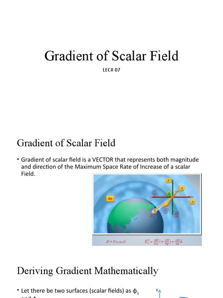 Understanding Scalar Field Gradients | PDF | Gradient | Euclidean Vector