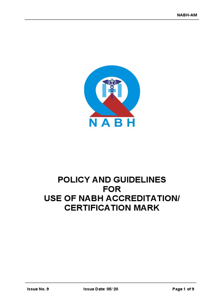 NABH Accreditation Mark Guidelines | PDF | Hospital | Health Care
