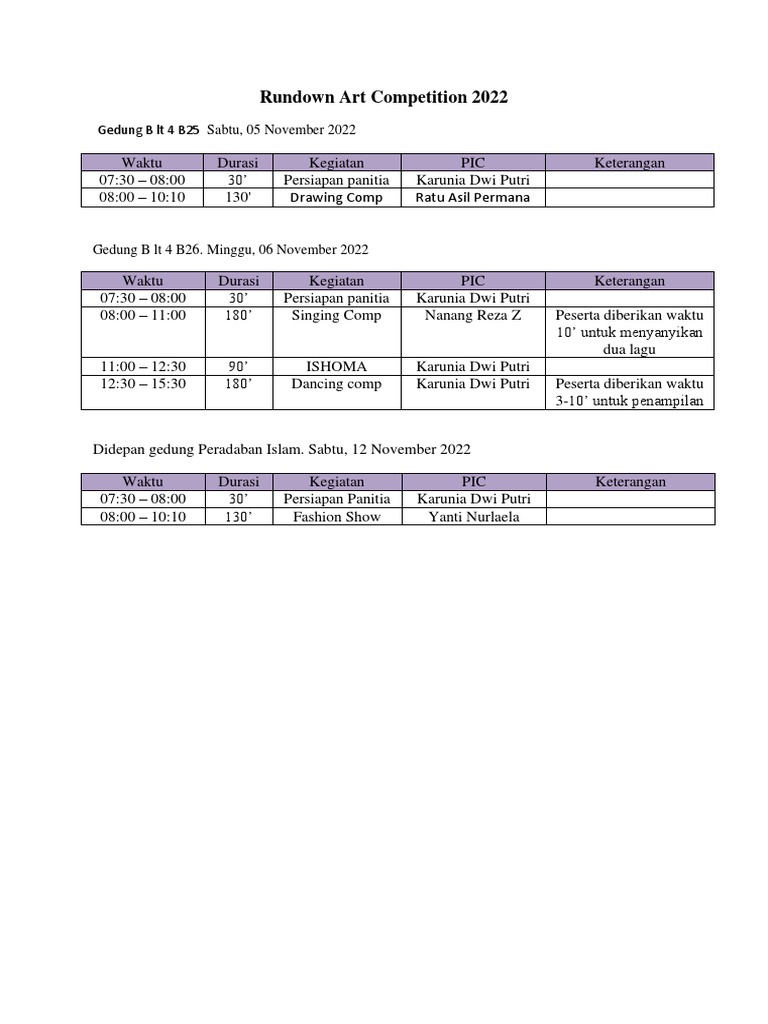 Rundown Art Competition 2022 Rev | PDF