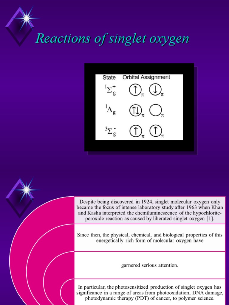 Singlet Oxygen | PDF | Chemical Reactions | Organic Chemistry