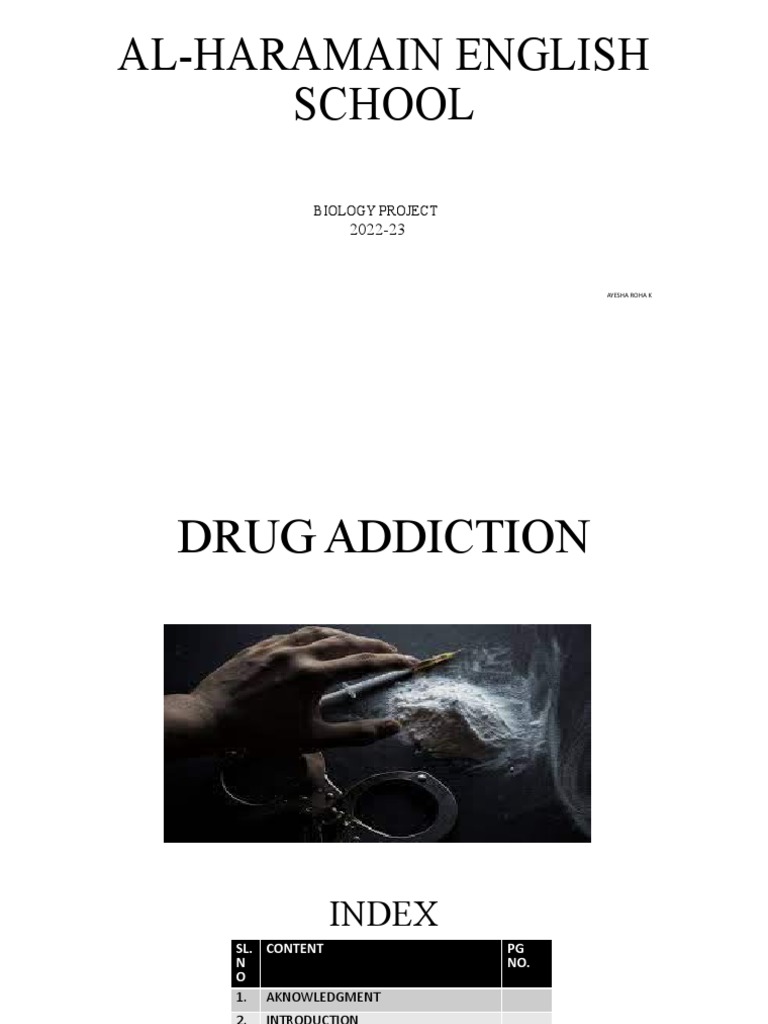 Drug Addiction Cbse 12th Project | PDF | Substance Abuse | Naloxone