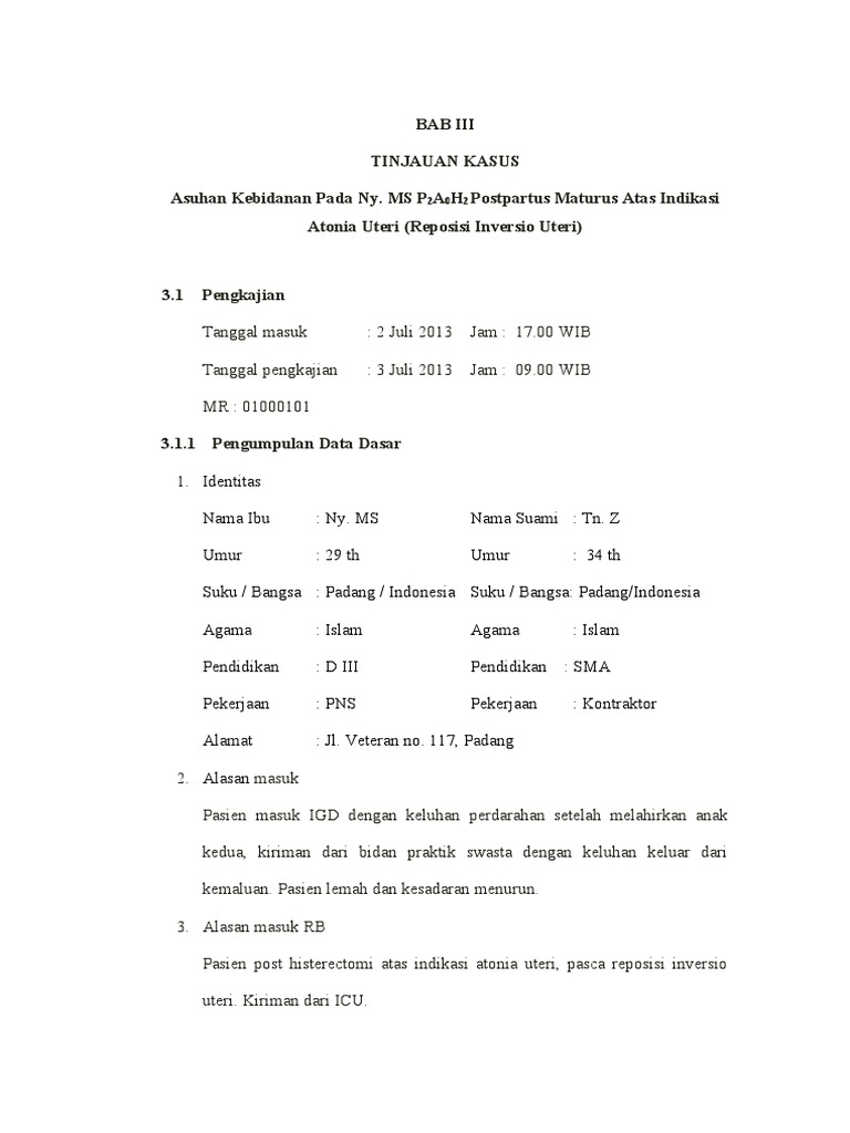 Contoh Askeb | PDF