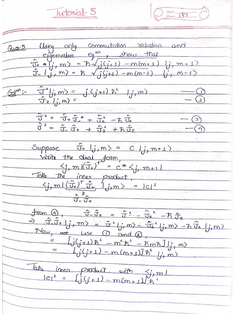 Quantum Mechanics 1 Question | PDF