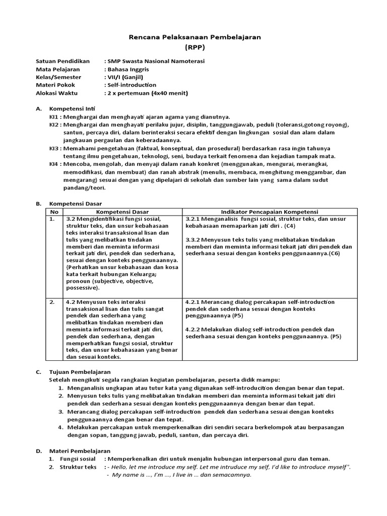 Introduction RPP New | PDF