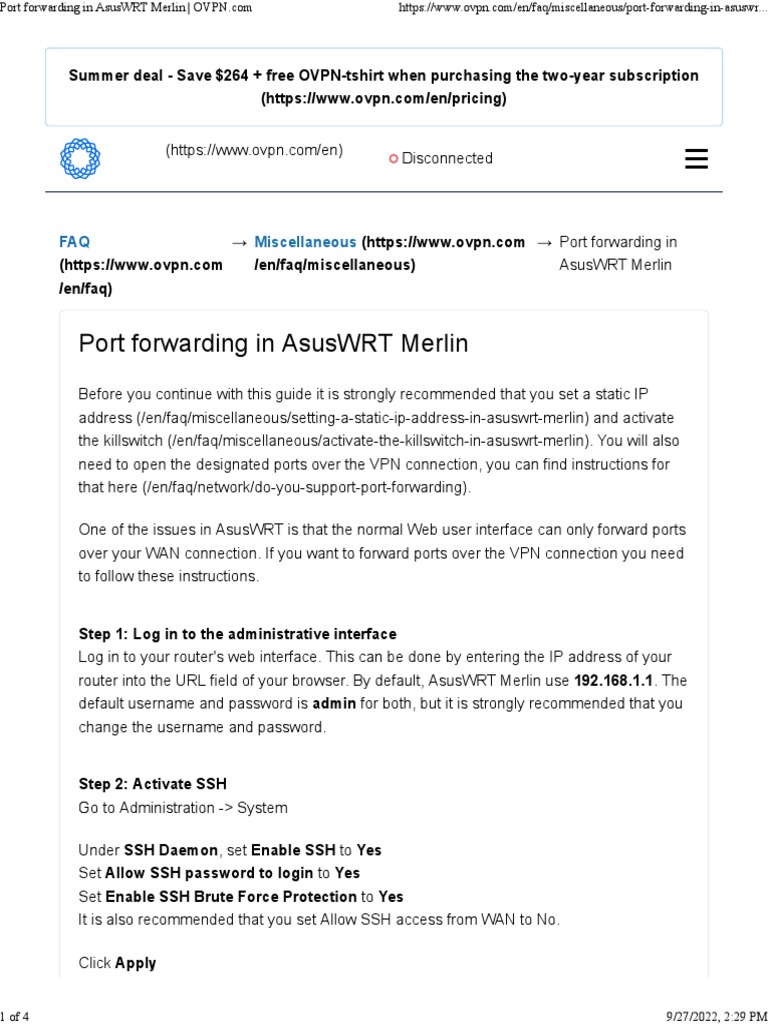 Port Forwarding in AsusWRT Merlin | PDF | Computing | Information Age