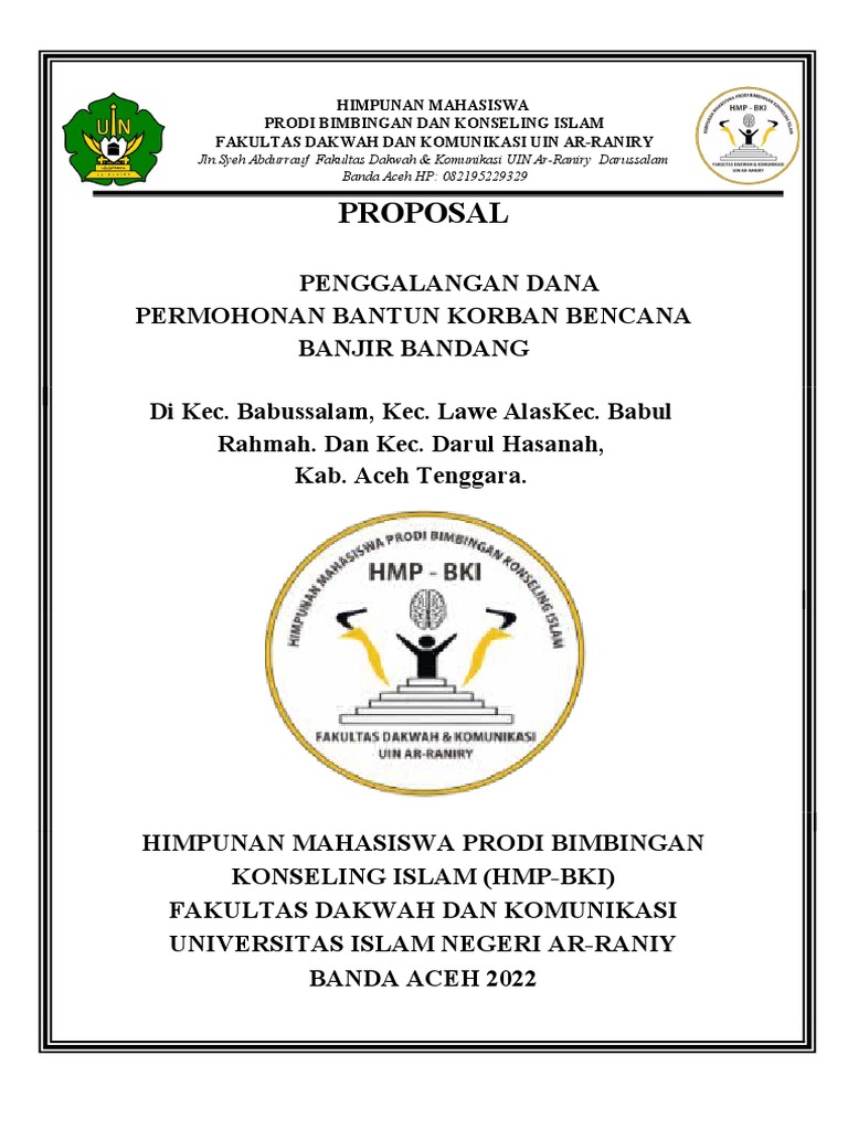 Proposal Permohonan Bantuan Bencana Banjir Bandang Aceh Tenggara | PDF