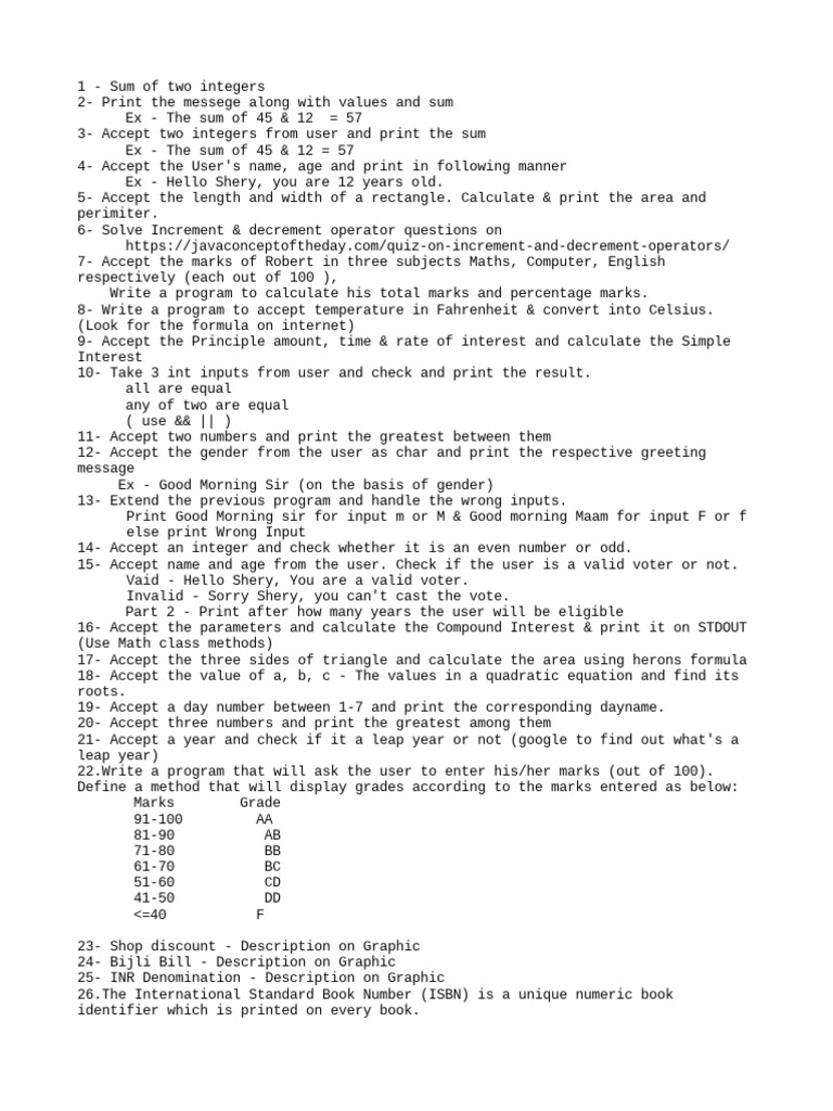 Programming150 Beginner Question Pdf Numbers Array Data Structure 