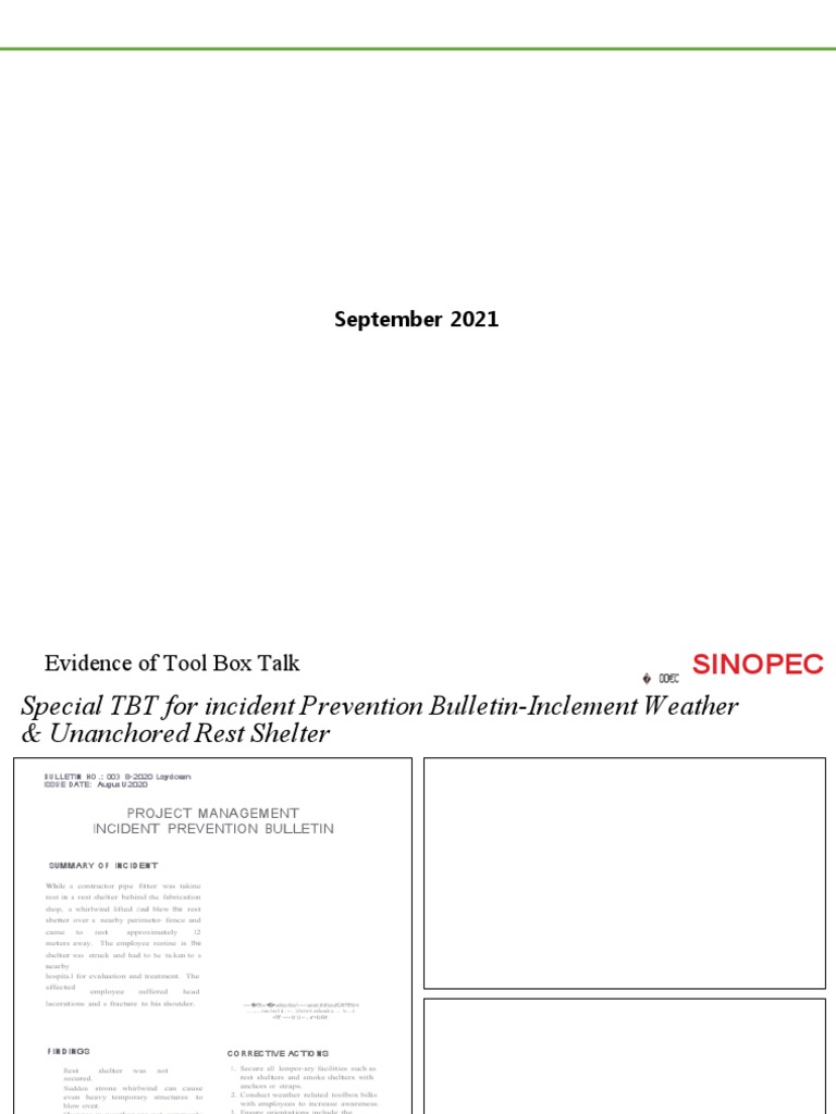 Sinopec MIP PKG 17 Temporary Facilities Inspection Report | PDF ...