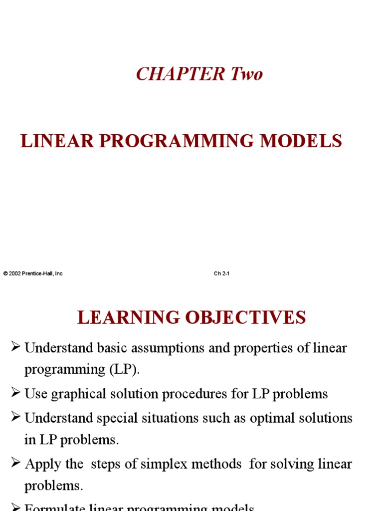 Chapter 2 Quant | PDF | Linear Programming | Mathematical Optimization