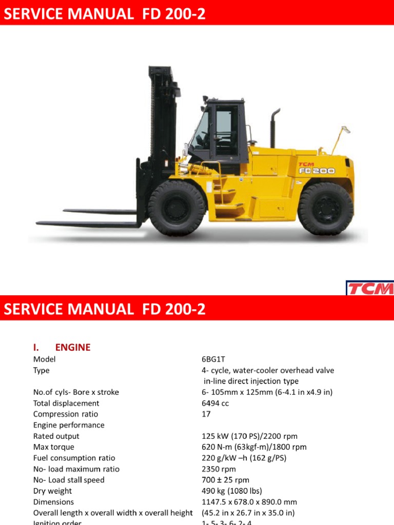 Service Manual FD200 | PDF | Manual Transmission | Axle
