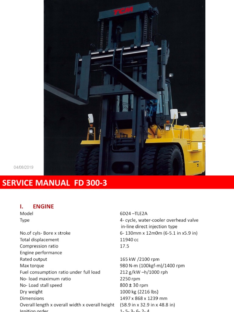 Service Manual FD300 | PDF | Manual Transmission | Clutch