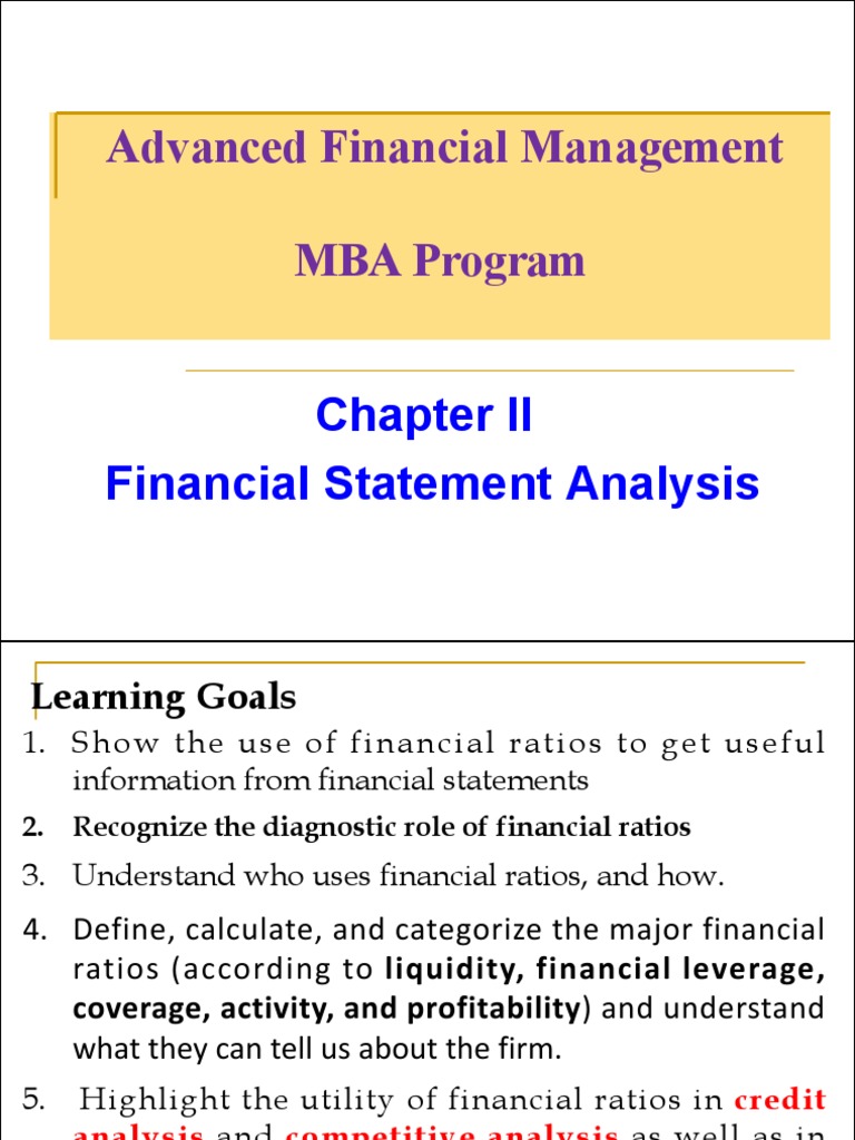 Chapter # 2 Financial Analysis | PDF | Balance Sheet | Debt