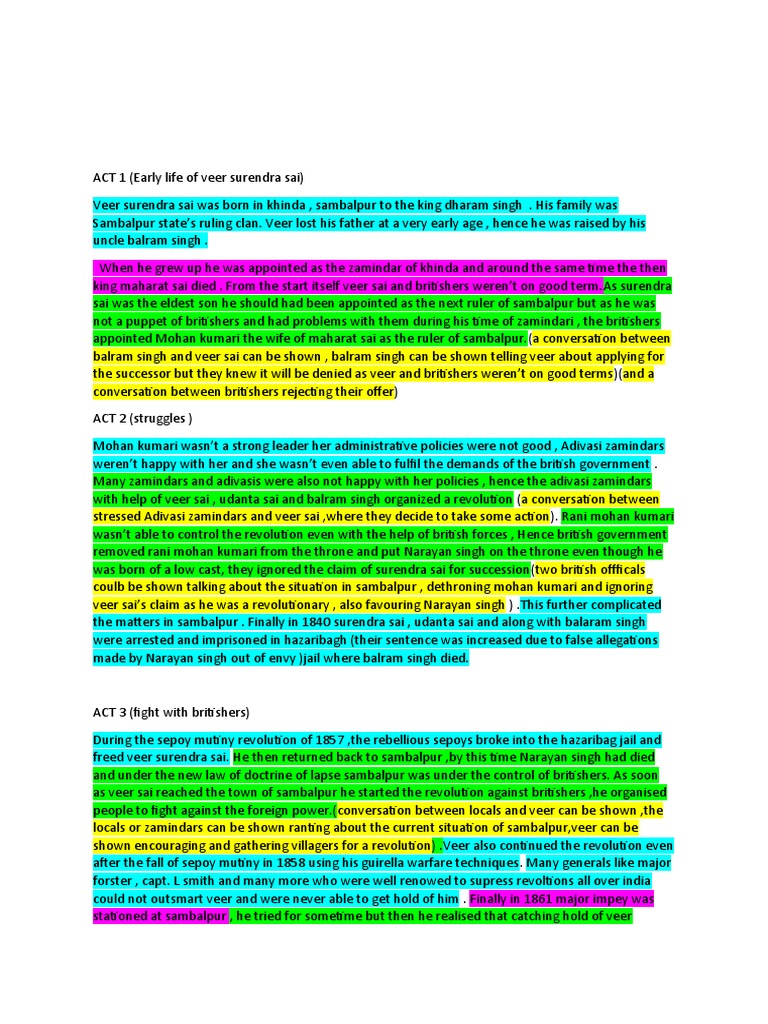 English and SST Skit Script | PDF | British India