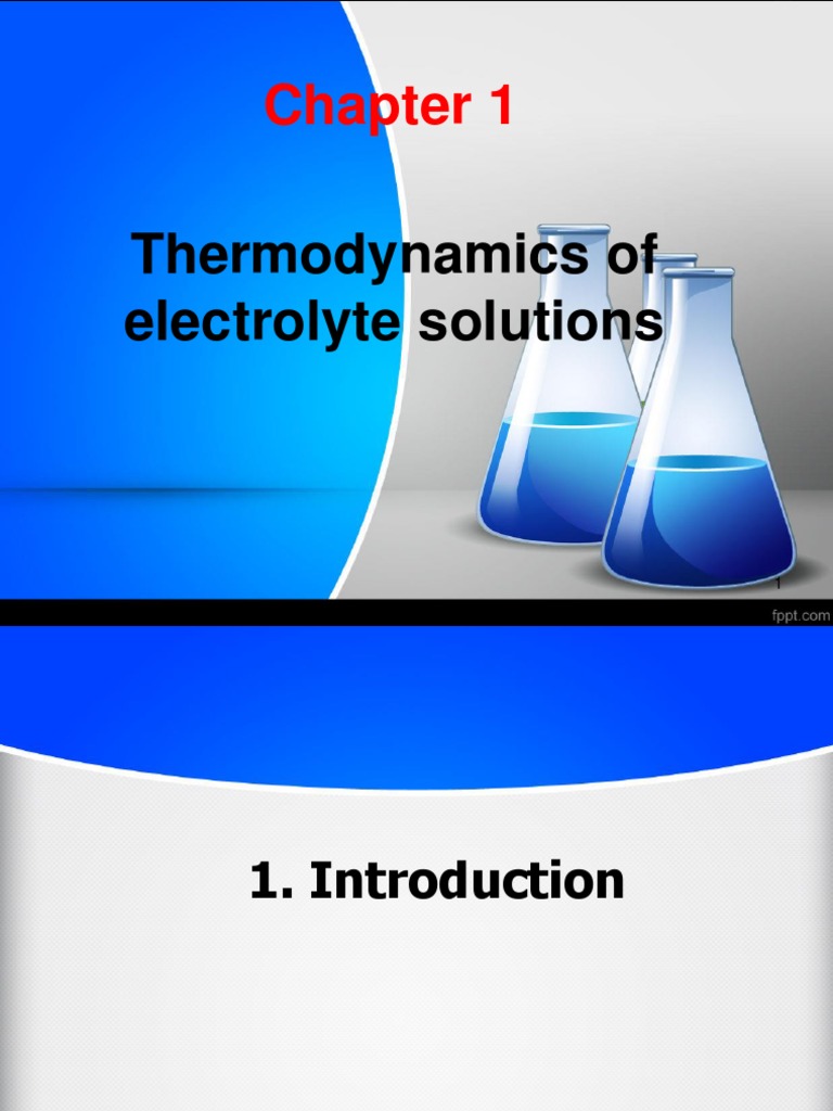 Physical Chemistry 2_Thermodynamics of electrolyte solutions_v3 | PDF | Dissociation (Chemistry ...