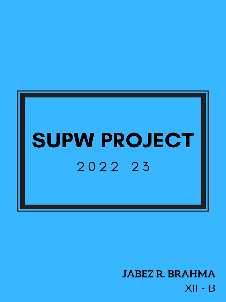 Supw Project | PDF