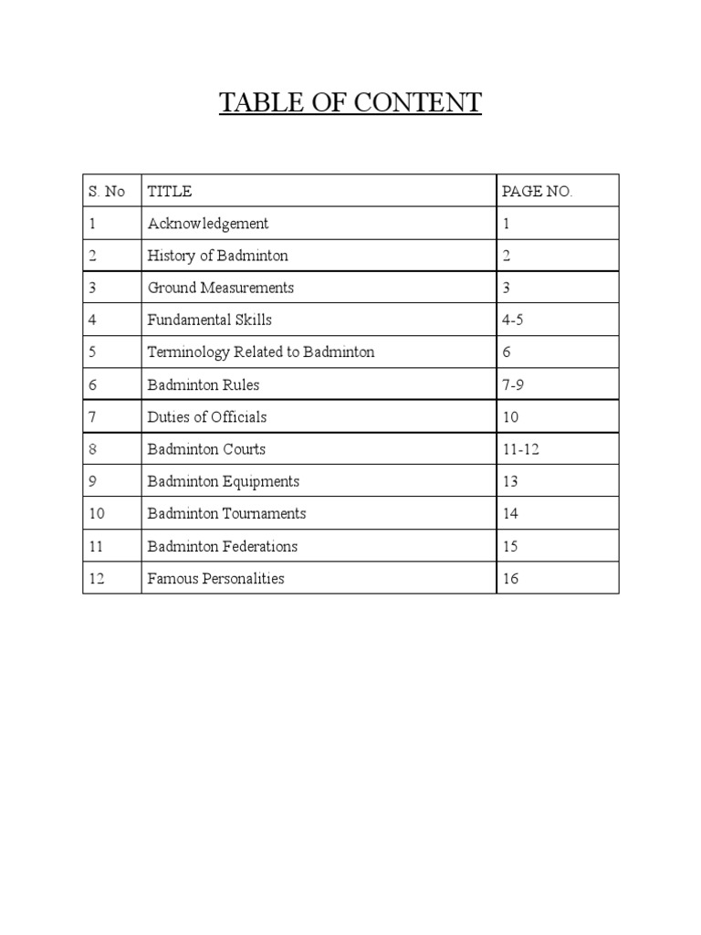 Badminton Project | PDF | Referee | Sports