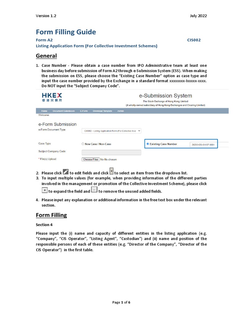 Form Filling Guide CIS002 | PDF | Stocks | Securities (Finance)