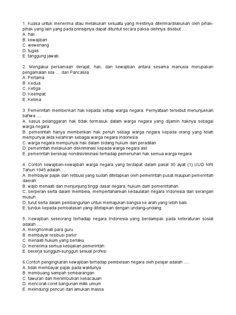Soal PKN XII Fix | PDF