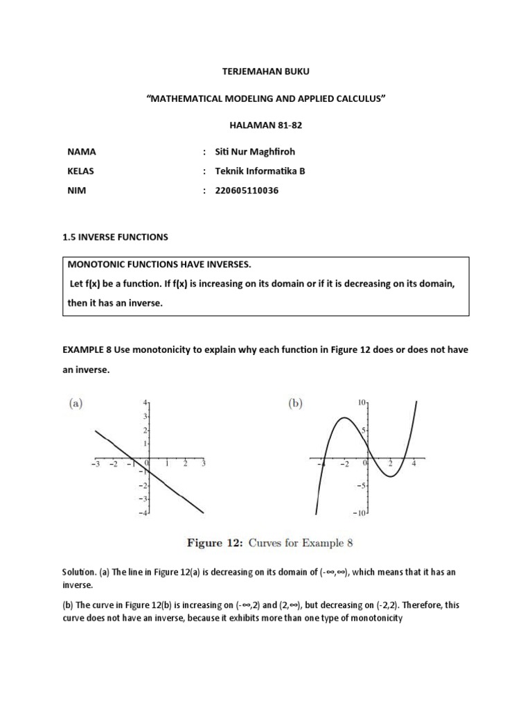 Terjemahan Buku | PDF | Function (Mathematics) | Monotonic Function