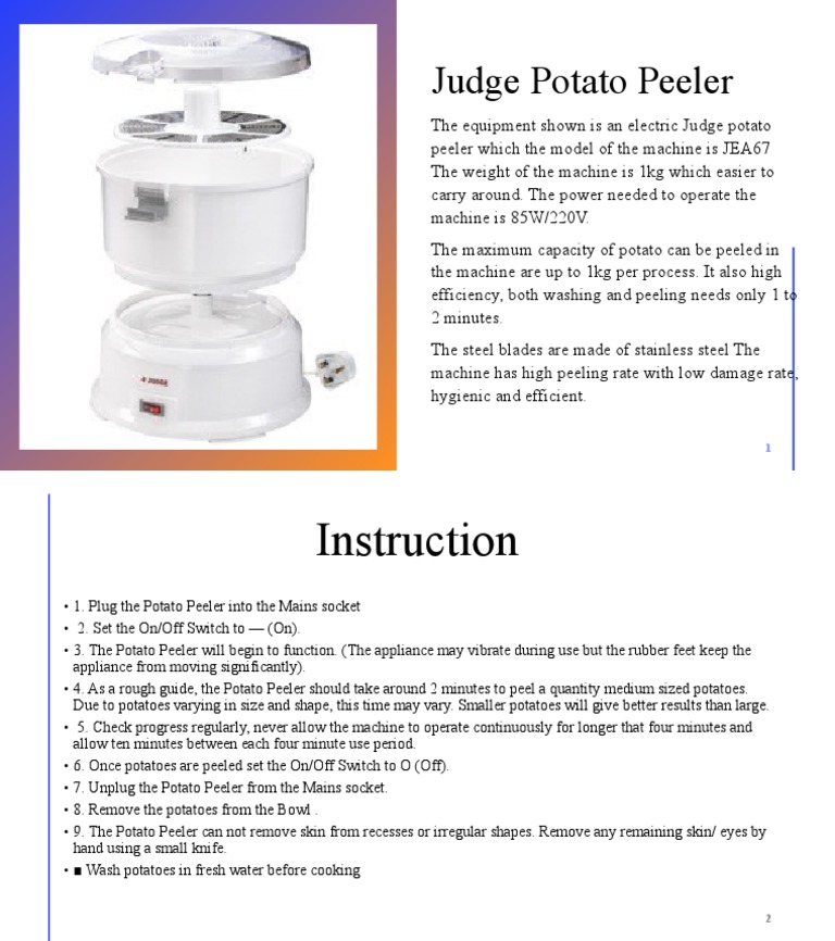 AEC Potato Peeler | PDF