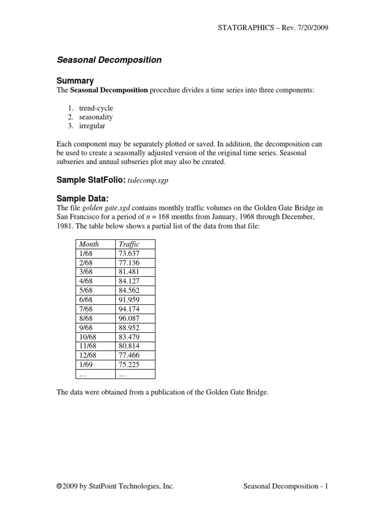 Seasonal Decomposition | PDF | Seasonality | Time Series