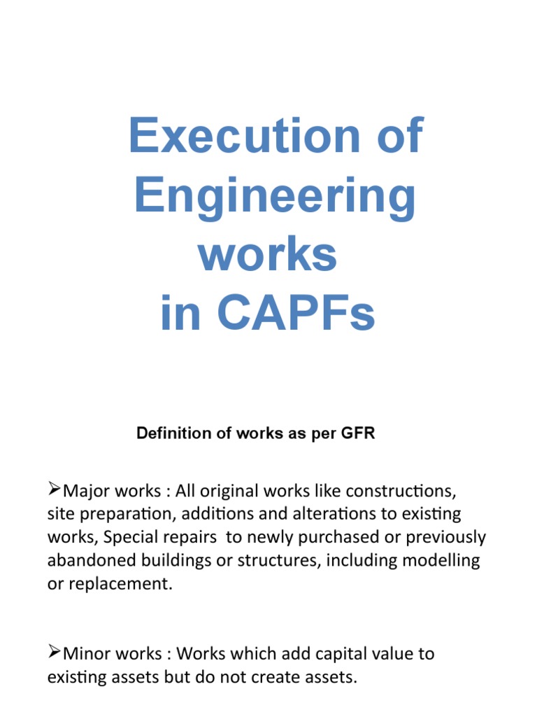 Execution of Works - Corrected | PDF | Economies