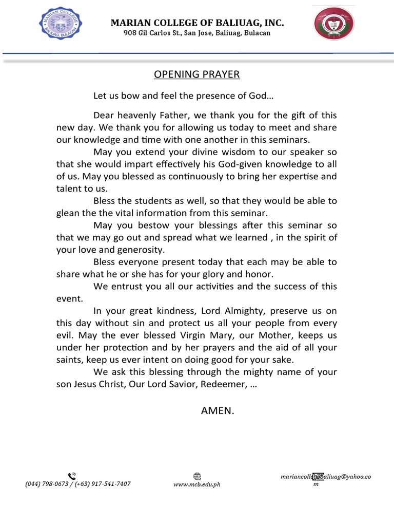 Alphas Event Opening Prayer | PDF