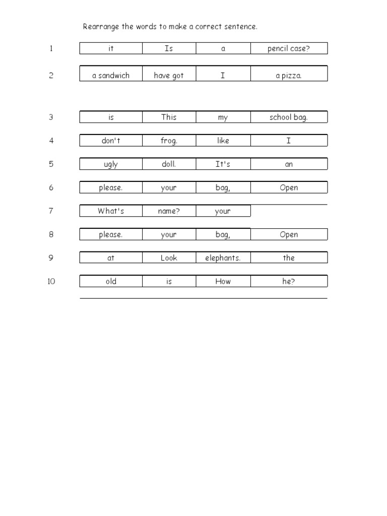 Sentence Rearrangement Exercises | PDF