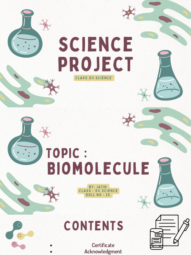 Biomolecules Class XII Science Project | PDF | Dna | Rna