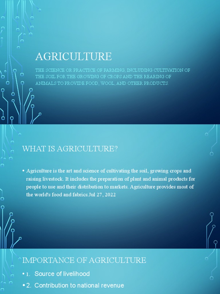 Agriculture | PDF | Agriculture | Intensive Farming