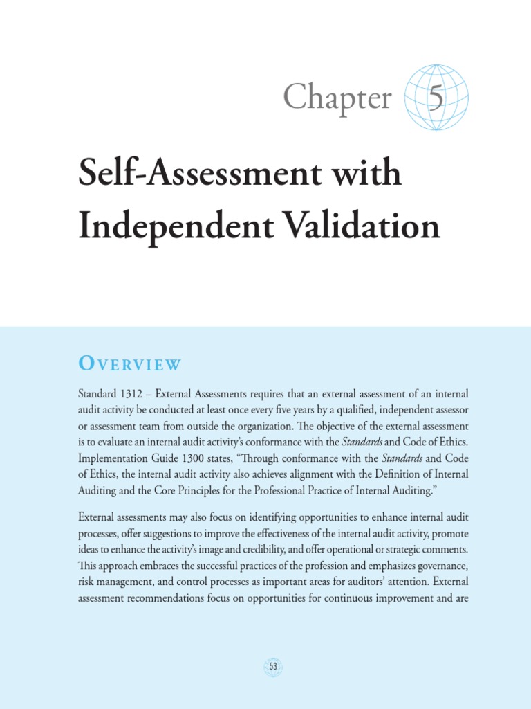 Quality Assessment Manual Chapter 5 | PDF | Internal Audit | Audit