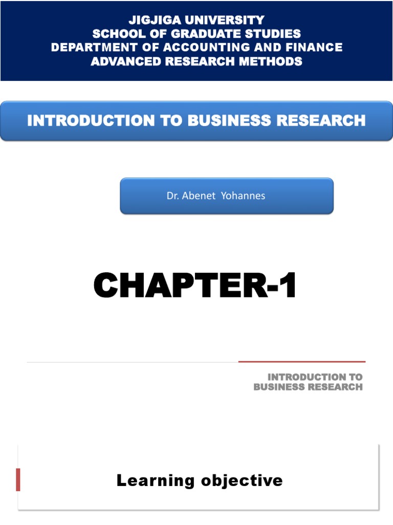 Chapter - 1-Introduction To Business Research | PDF | Scientific Method ...