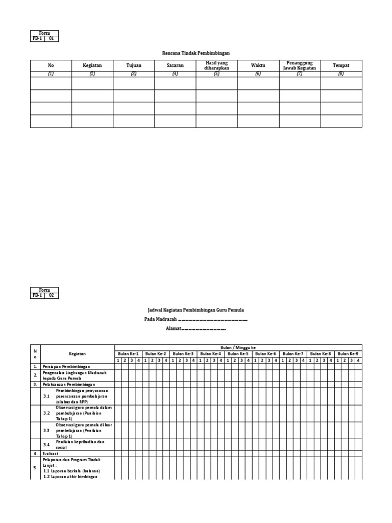 4-Form PB 1 Dan PB 2 | PDF
