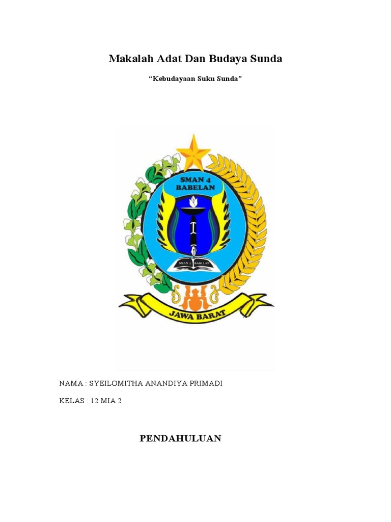 Kebudayaan Suku Sunda | PDF