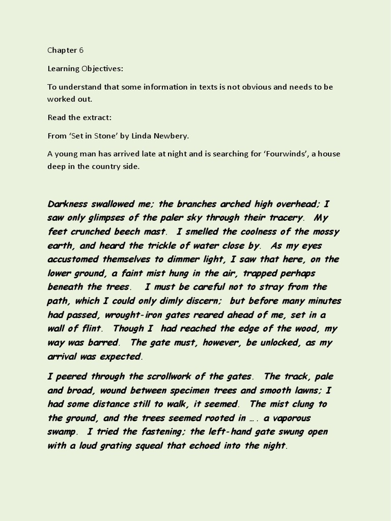 A Sense of Foreboding: Analyzing Implicit Meanings in a Literary ...