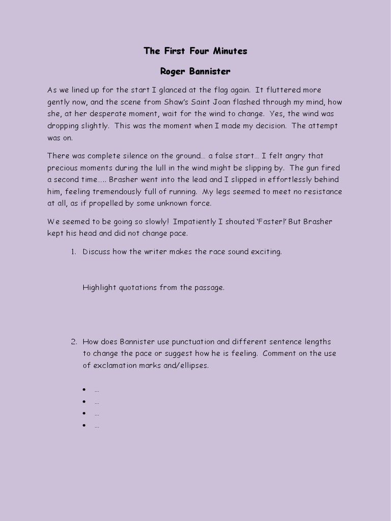 The First Four Minutes | PDF