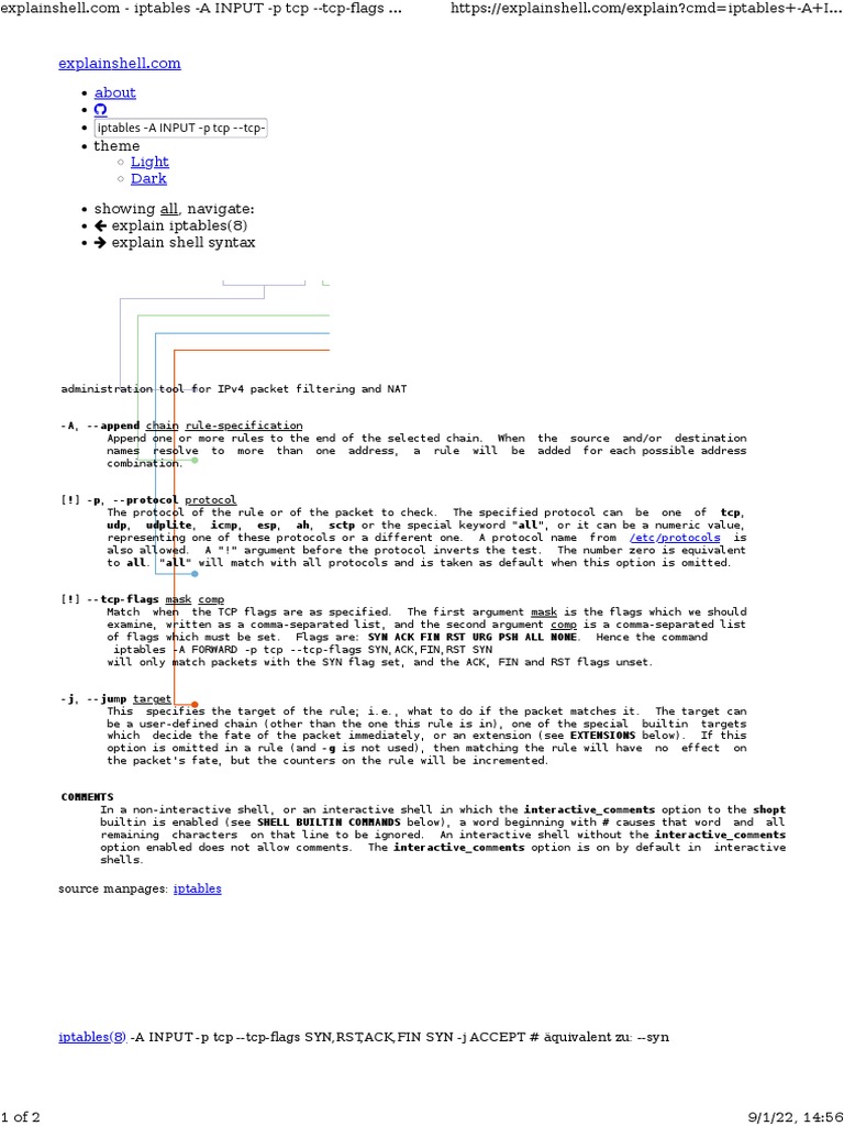 Iptables A Input P Tcp Tcp Flags Syn Rst Ack Fin Syn J Accept Äquivalent Zu Syn Pdf