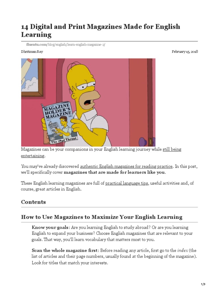 Learn English Magazine 2 | PDF | Learning | English Language