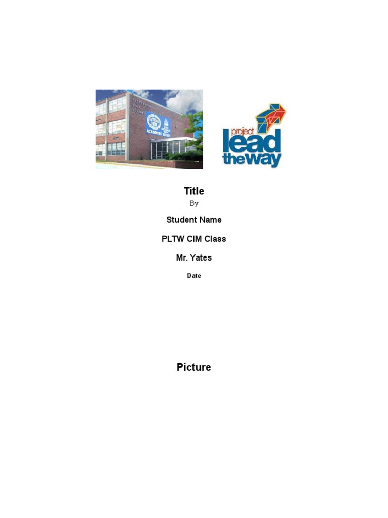 PLTW Project Write-Up Template | PDF | Technical Drawing | Cognitive ...